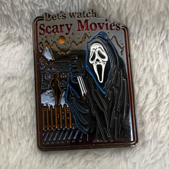 Jewelry | Lets Watch Scary Movies Scream Ghost Face Horror Lapel Pin ...
